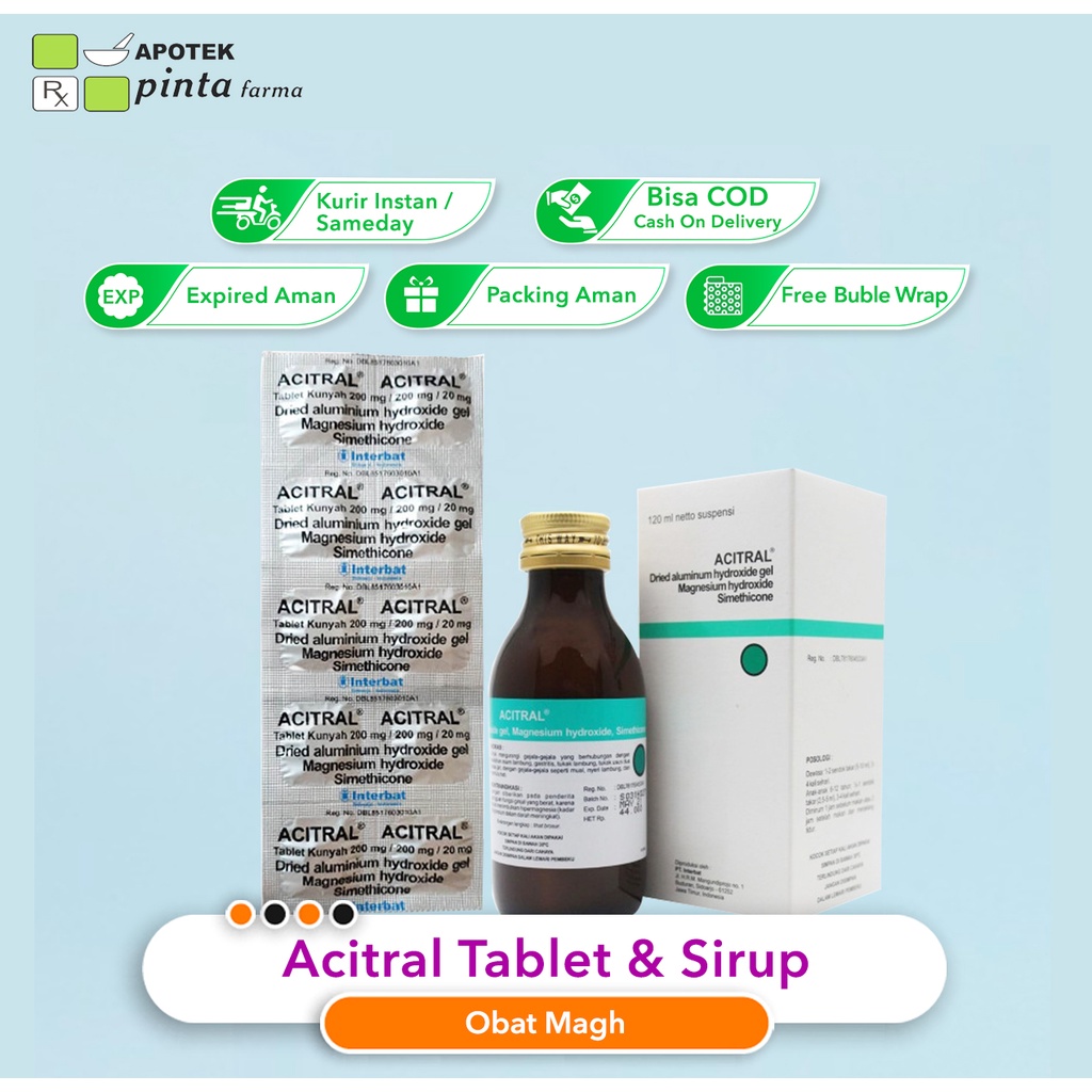 Jual Acitral Tablet & Sirup Obat Maag | Shopee Indonesia
