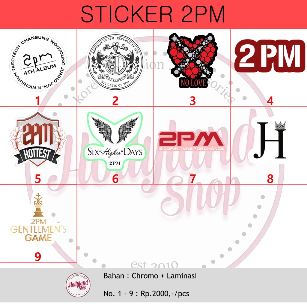 Jual Sticker 2PM Logo (5pcs Sticker) Unofficial | Shopee Indonesia