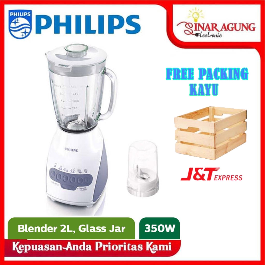 Jual [COD] BLENDER PHILIPS 2 IN 1 HR 2116 / HR2116 [ 2 LITER / KACA ...