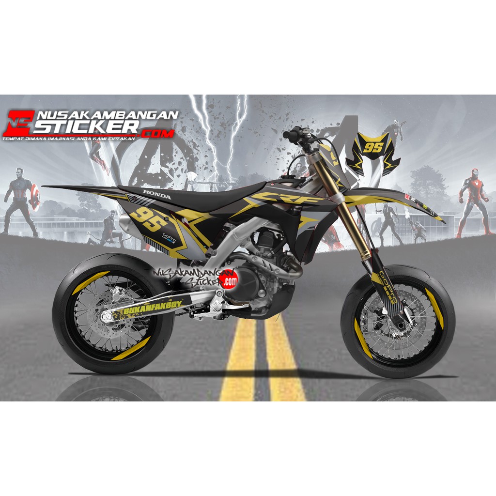 Jual Decal sticker CRF 150 L Gold Black Fakboy Stiker Full Body ...