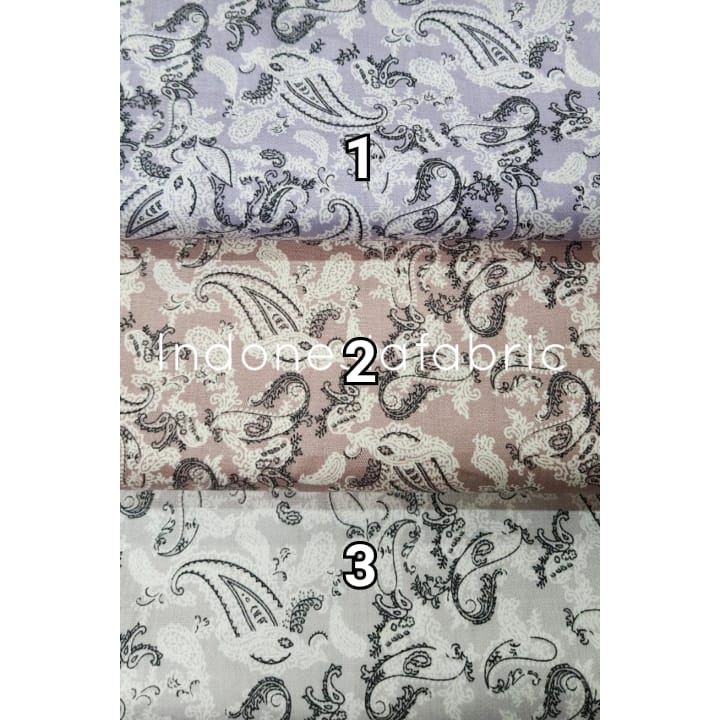 Jual Kain bahan Katun Jepang tokai senko motif Soft Paisley | Shopee ...