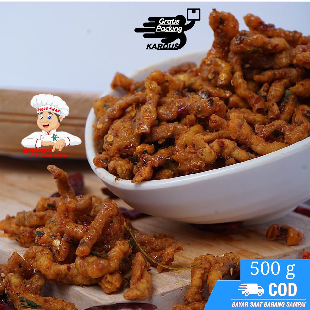 Jual Kripik USUS CRISPY 500g BALADO / KERIPIK USUS ORIGINAL - Hamba ...