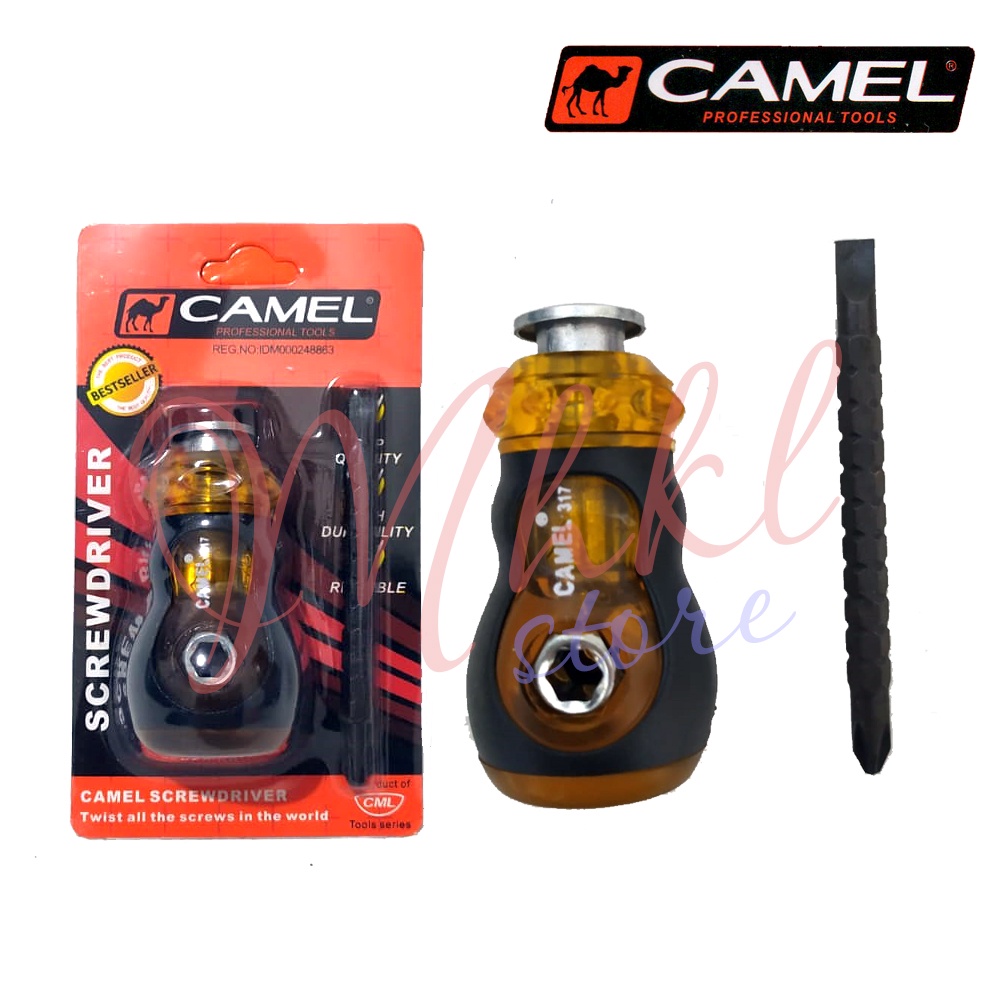 Jual CAMEL Obeng CEBOL Flexible bolak balik mini 2 Way Arah Plus Minus ...