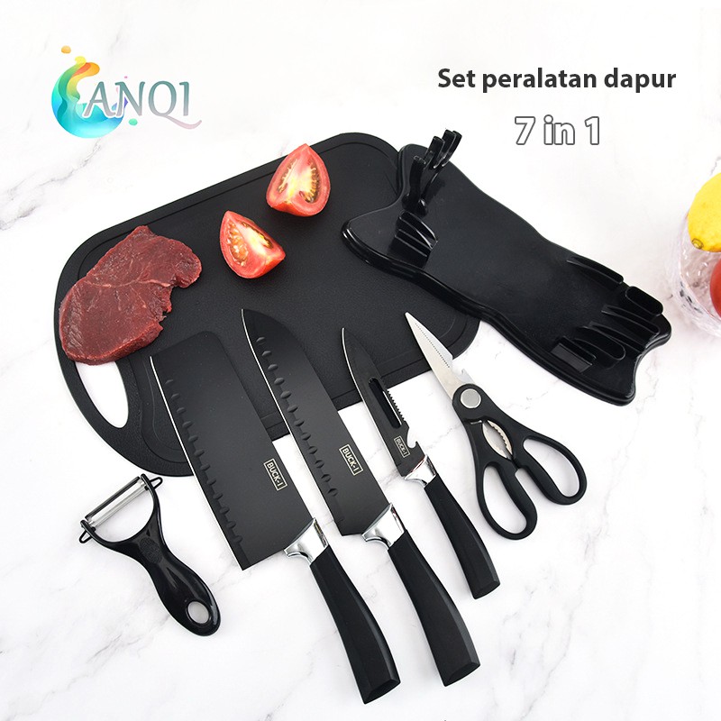 Jual PISAU SET 7 IN 1 TALENAN /Poenscae KITCHEN KNIFE SET / Pisau Dapur ...