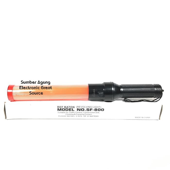Jual Senter Parkir SF800 Panjang Warning Light Merah 2pcs Batre D Besar ...