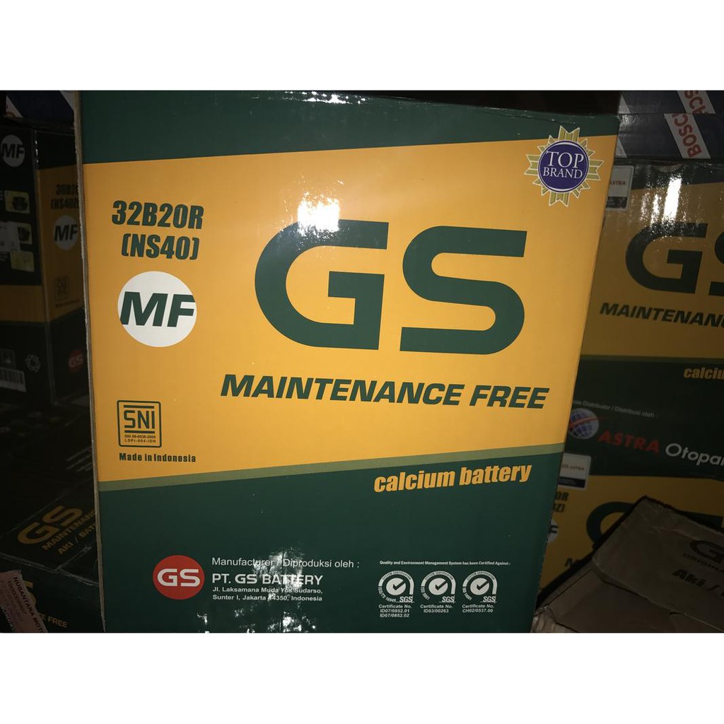 Jual Aki Mobil GS ASTRA Type GS MF NS40 32 AH 12 V GSMF KHUSUS GOEND ...