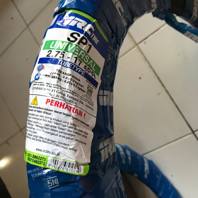 Jual Ban Luar IRC 275 17 SP1 batik Tahu Kotak Tube Type | Shopee Indonesia
