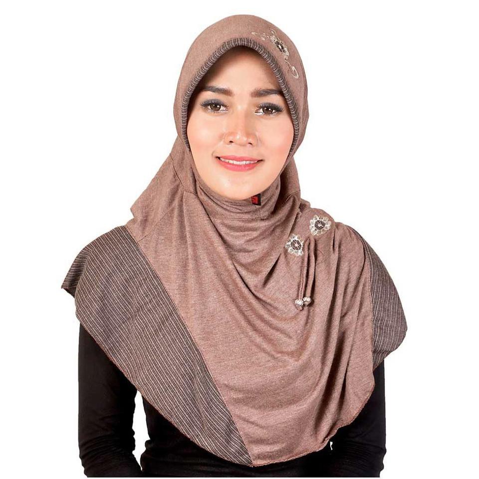 Jual Jilbab Casual Wanita Muslimah Java Seven COKLAT AS TR KOMB JS 1041 | Shopee Indonesia