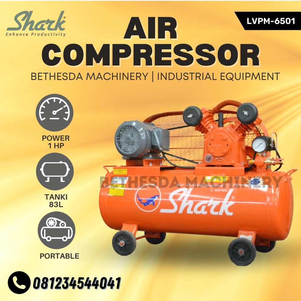 Jual Compressor Angin 2Hp / Shark kompresor udara 1 HP Motor Listrik | Shopee Indonesia