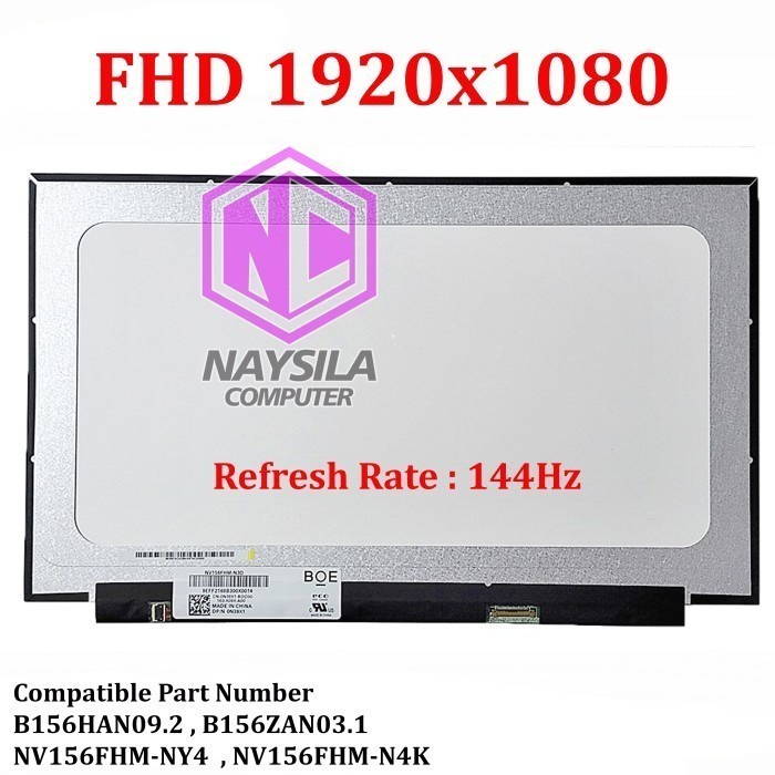Jual LCD LED 15.6'' Slim 40pin 144HZ Laptop LCD Full-HD Screen ...