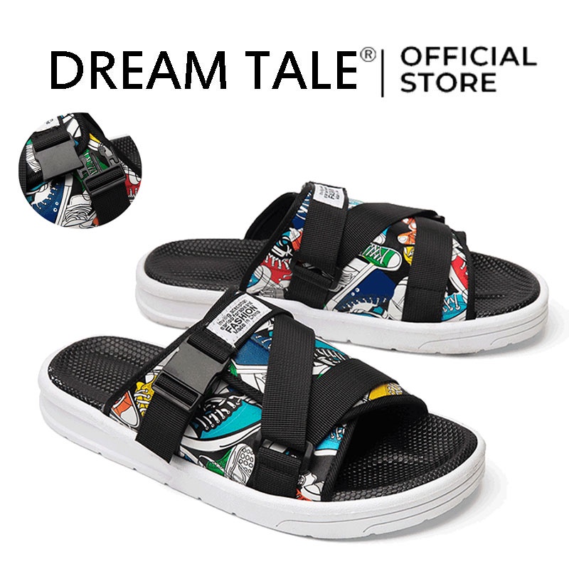 Jual DREAM TALE丨Merek Asli Sandal Pria Sol Karet Anti Slip Sendal Pria ...