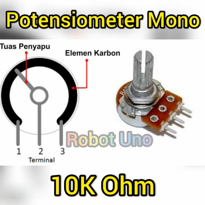 Jual Potensiometer Mono 10K Ohm | Shopee Indonesia