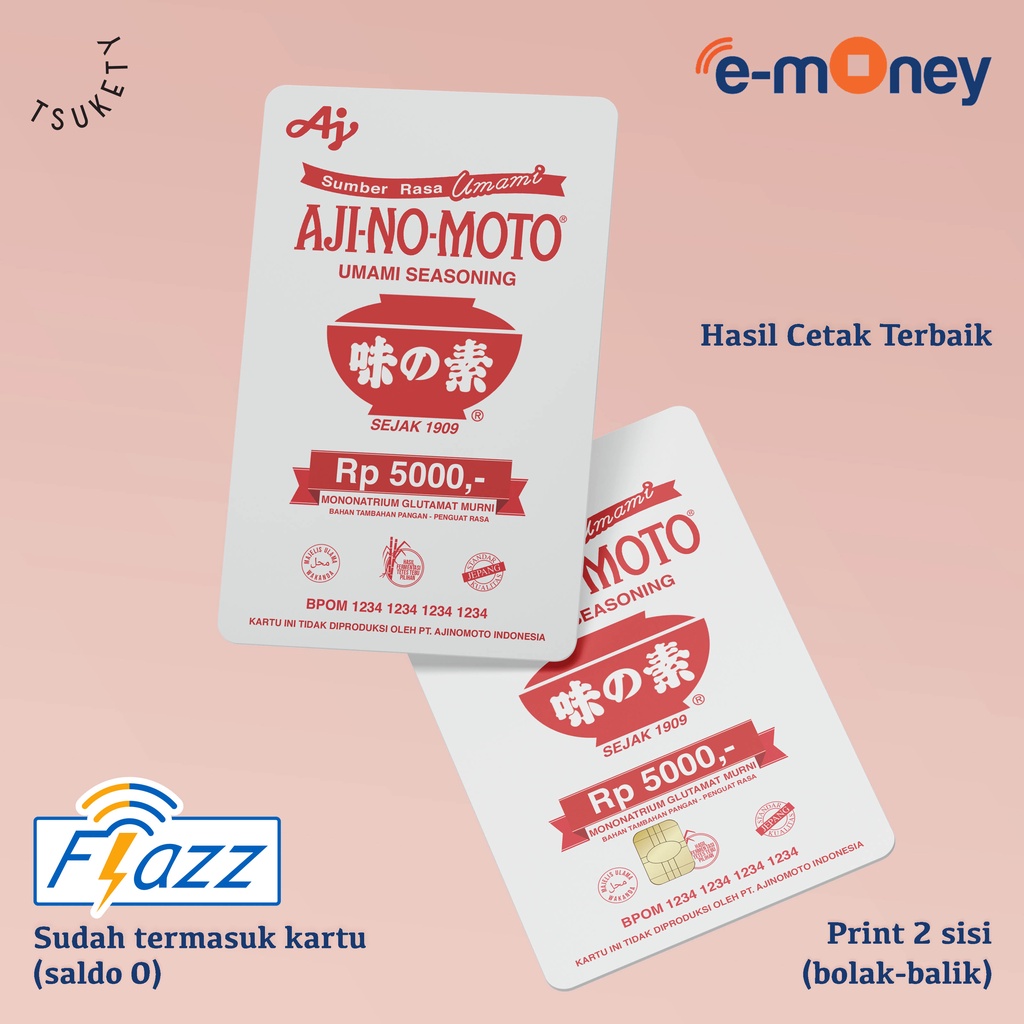 Jual kartu emoney flazz AJINOMOTO | Shopee Indonesia