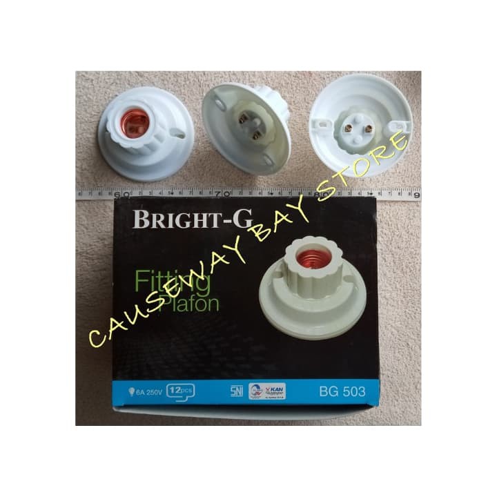Jual FITTING PLAFON BULAT BRIGHT G BG503 6A | Shopee Indonesia