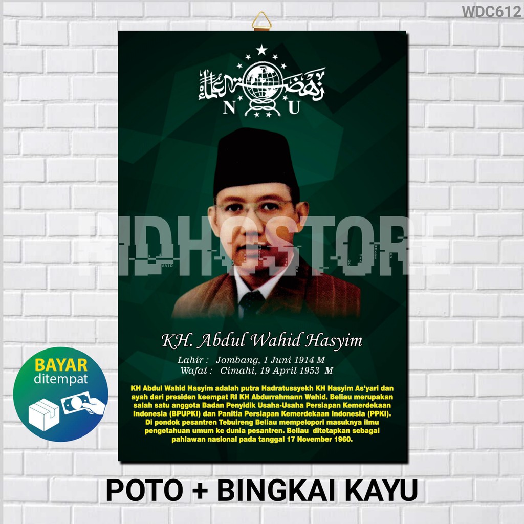 Jual POTO POSTER KH ABDUL WAHID HASYIM / POSTER ULAMA DAN HABIB WDC612 | Shopee Indonesia