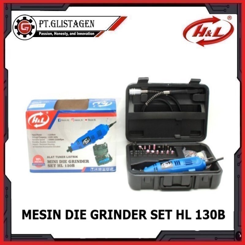 Jual Mesin Mini Die Grinder Bor Tuner Drill Gerinda Mini Set HL 130 B ...