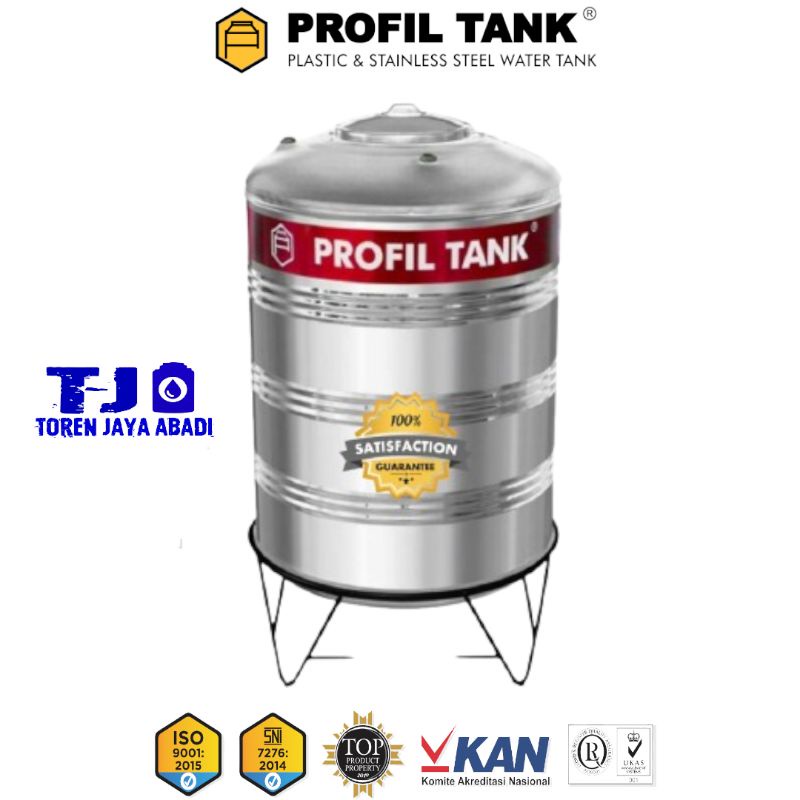 Jual Tandon / Toren / Tangki air stainless Profiltank PS 1100 + kaki ...