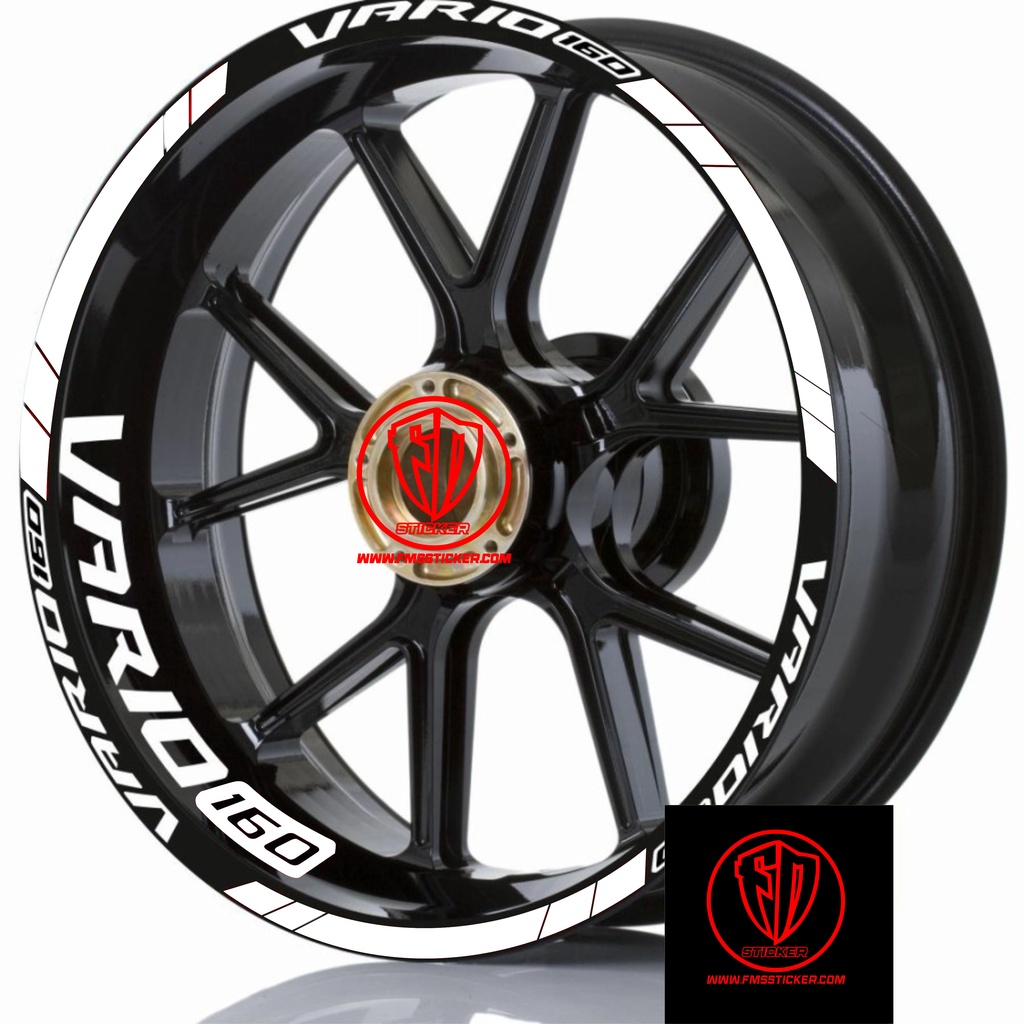 Jual stiker list velg motor all new Honda Vario 160 red v2 ring 14 ...