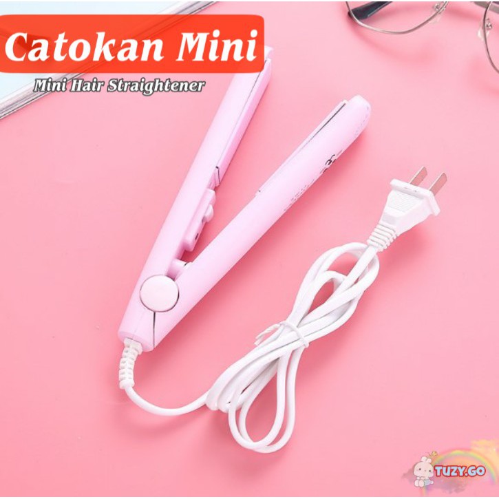 Jual (COD) Catok Mini Portable Lurus dan Keriting Catok 2in1 Mini ...