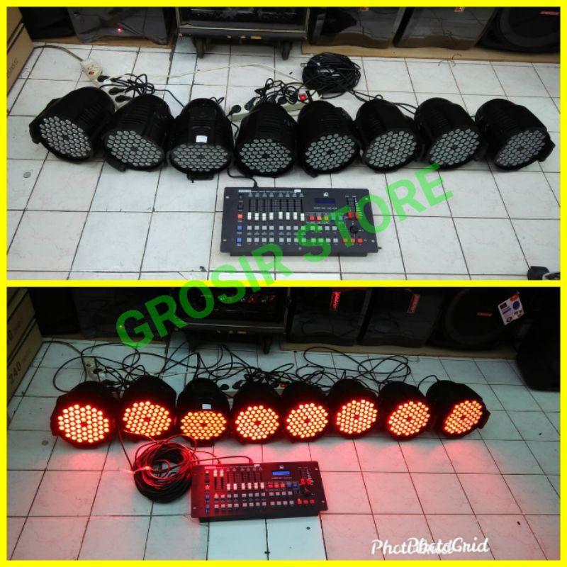 Jual Paket Lighting Parled 10 unit PAR LIGHTING 54x3W Full Colour ...