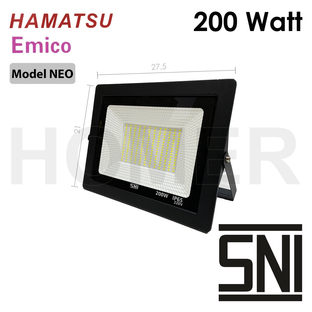 Jual lampu led sorot tembak floodlight outdoor SMD COB 200W 200 watt emico probest hattasu ...