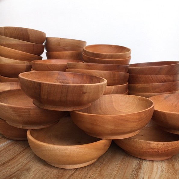 Jual mangkuk kayu 12cm mangkok kayu mahoni | Shopee Indonesia