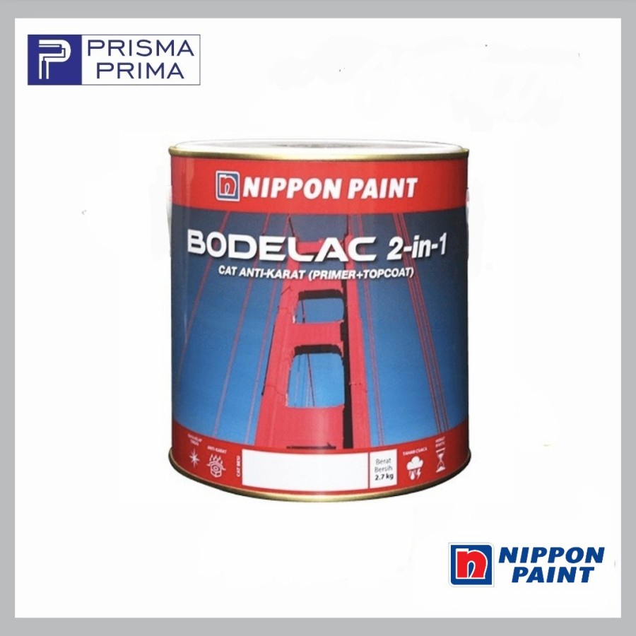 Jual Cat Besi Nippon Paint BODELAC 2 in 1 Anti Karat + Top Coat 1 Kg | Shopee Indonesia