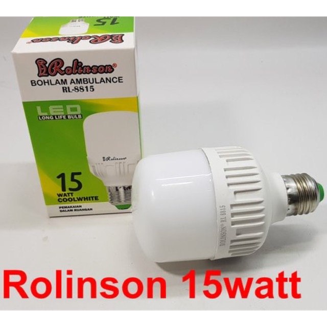 Jual Bohlam lampu LED Rolinson 15 Watt capsule (kapsul) | Shopee Indonesia