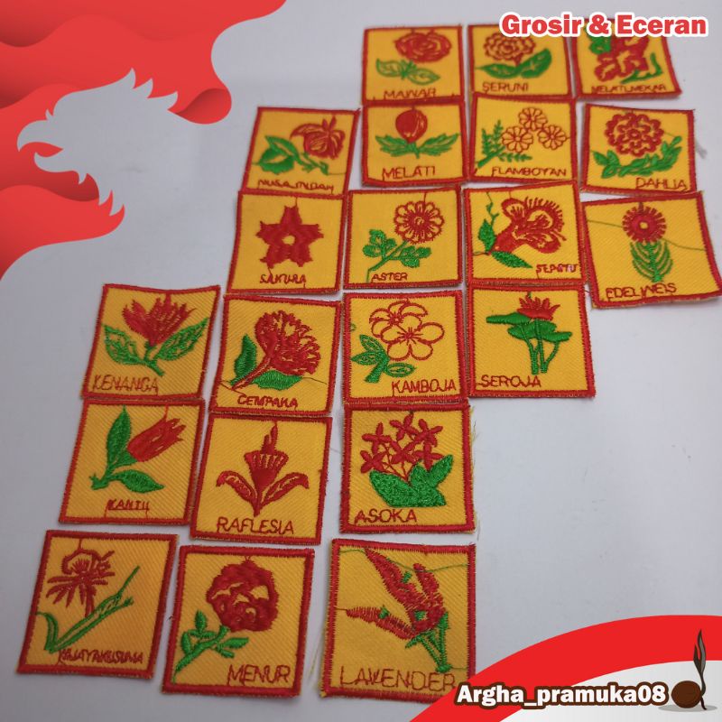 Jual Tanda Regu Pramuka Putri/Nama Tumbuhan/Nama Bunga/ Flora | Shopee ...