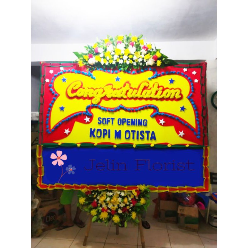 Jual Karangan Bunga Papan Bunga Opening Wedding ukuran 2m x 1,5m ...