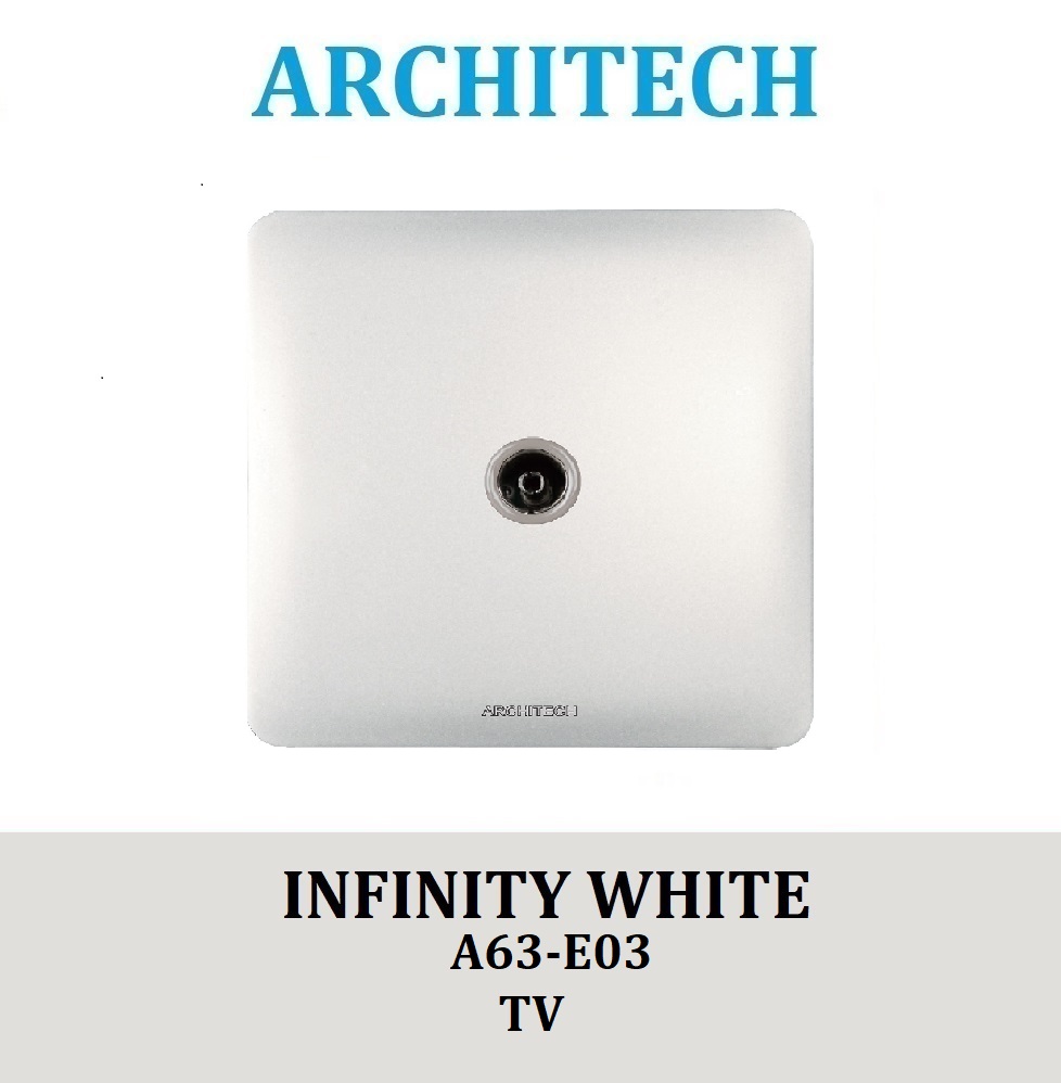 Jual Architech Infinity A63-E03 White Stop Kontak/OUTLET/JACK TV ...