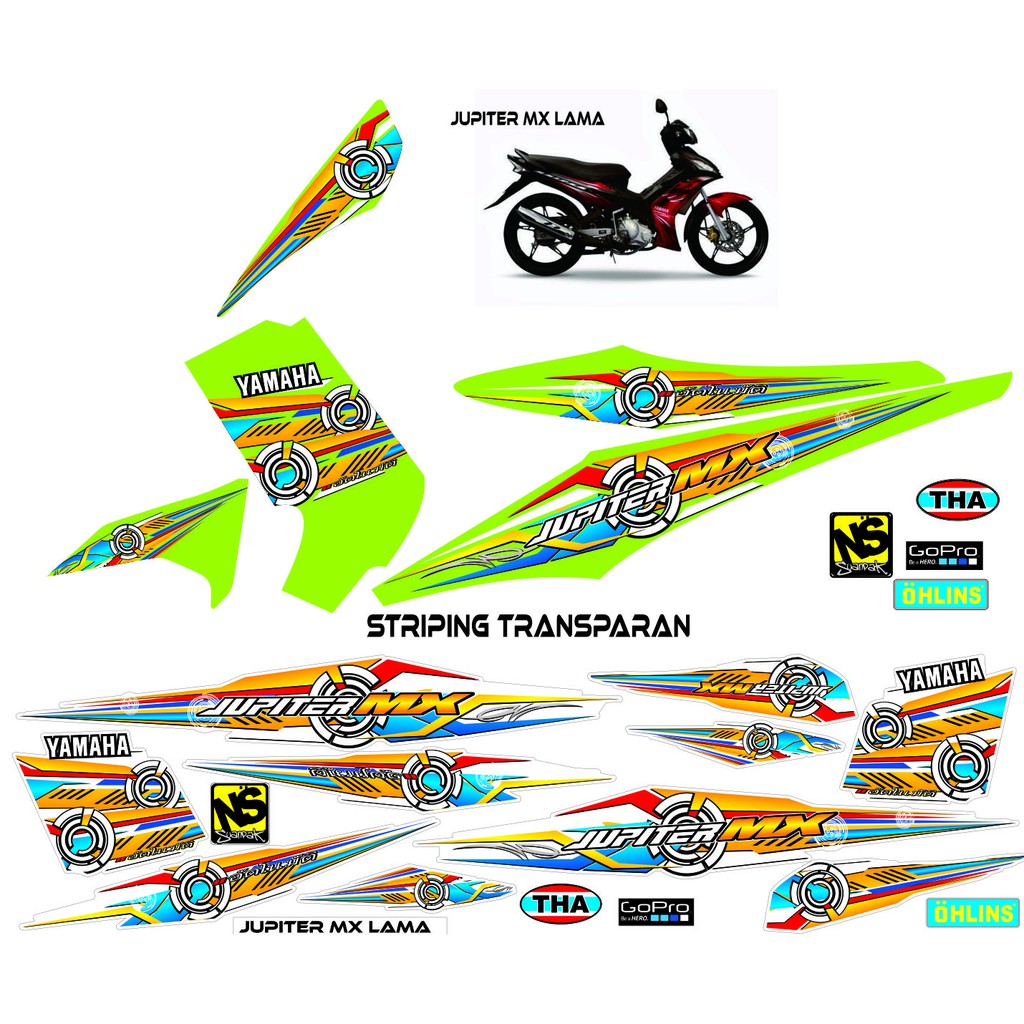 Jual STRIPING JUPITER MX LAMA TRANSPARAN LIST STICKER VARIASI 3A ...