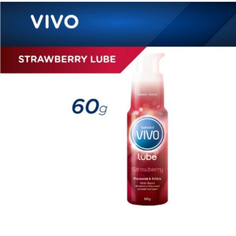 Jual Vivo Strawberry Lube 60g|Lubricant Water Based 60g|Pelumas Gel 60g ...