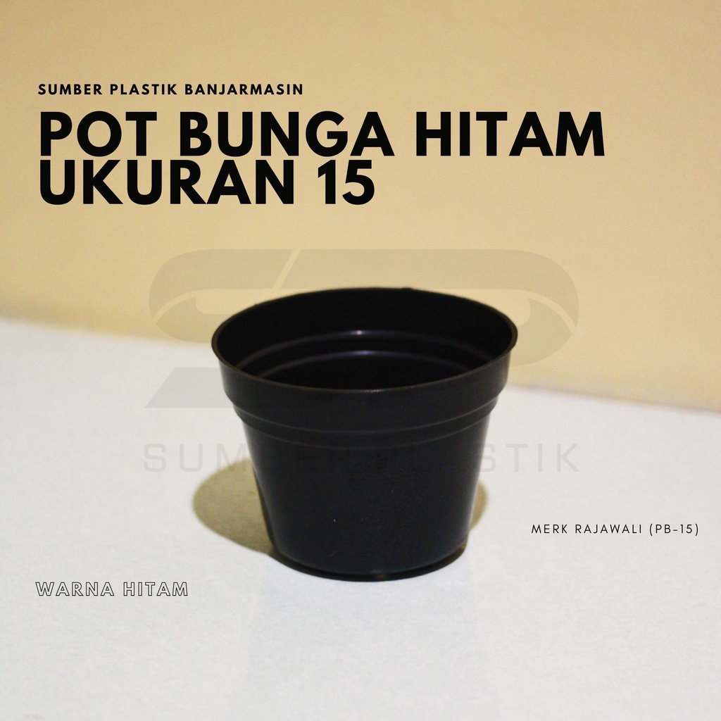Jual Pot Bunga Hitam Ukuran 15 Rajawali (Satuan) | Shopee Indonesia