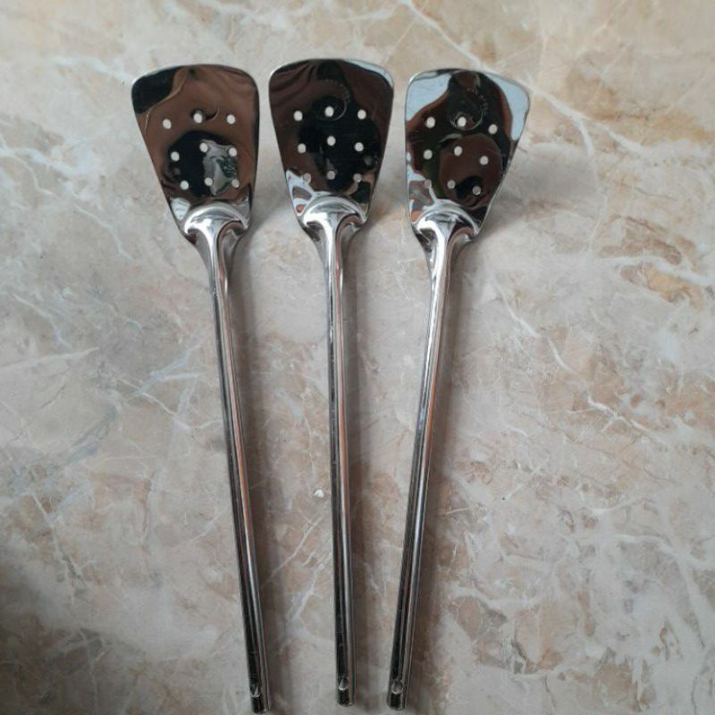 Jual SPATULA STAINLESS BERLUBANG / SUTIL STAINLESS FULL LUBANG / SUTIL ...