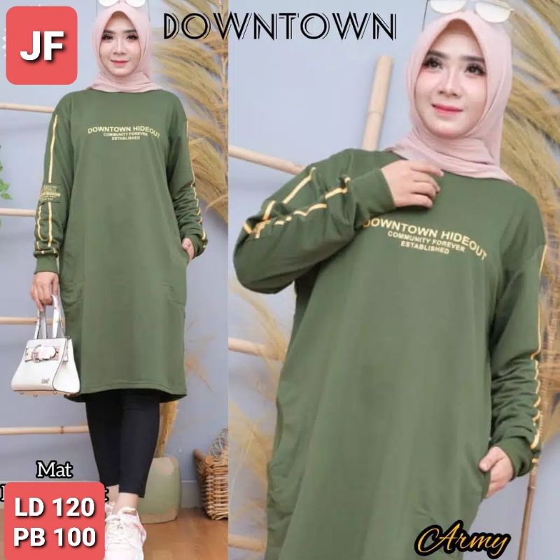 Jual JF Tunik Kaos Wanita Lengan Panjang Jumbo Dewasa Babyterry Terbaru Kekinian Xxl Wanita ...