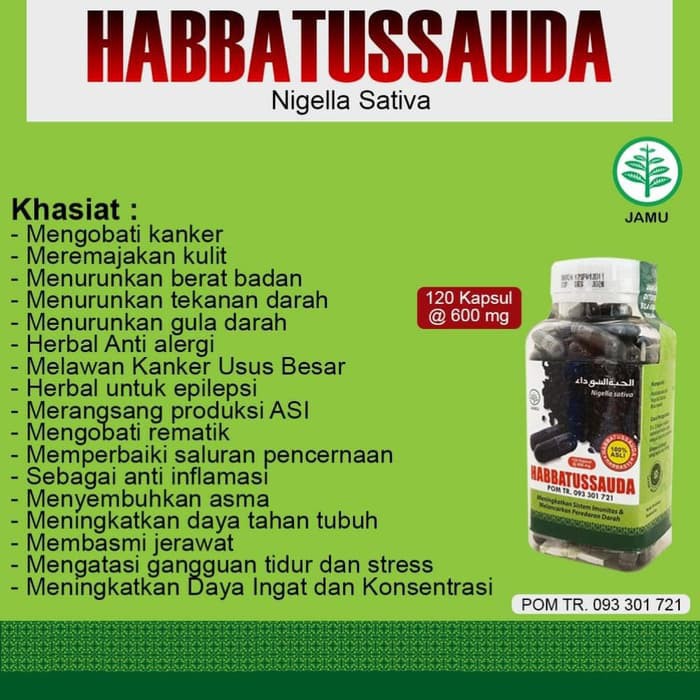Jual Habbatussauda HNU serbuk 120 kapsul - Jinten Hitam Habbasyi ...
