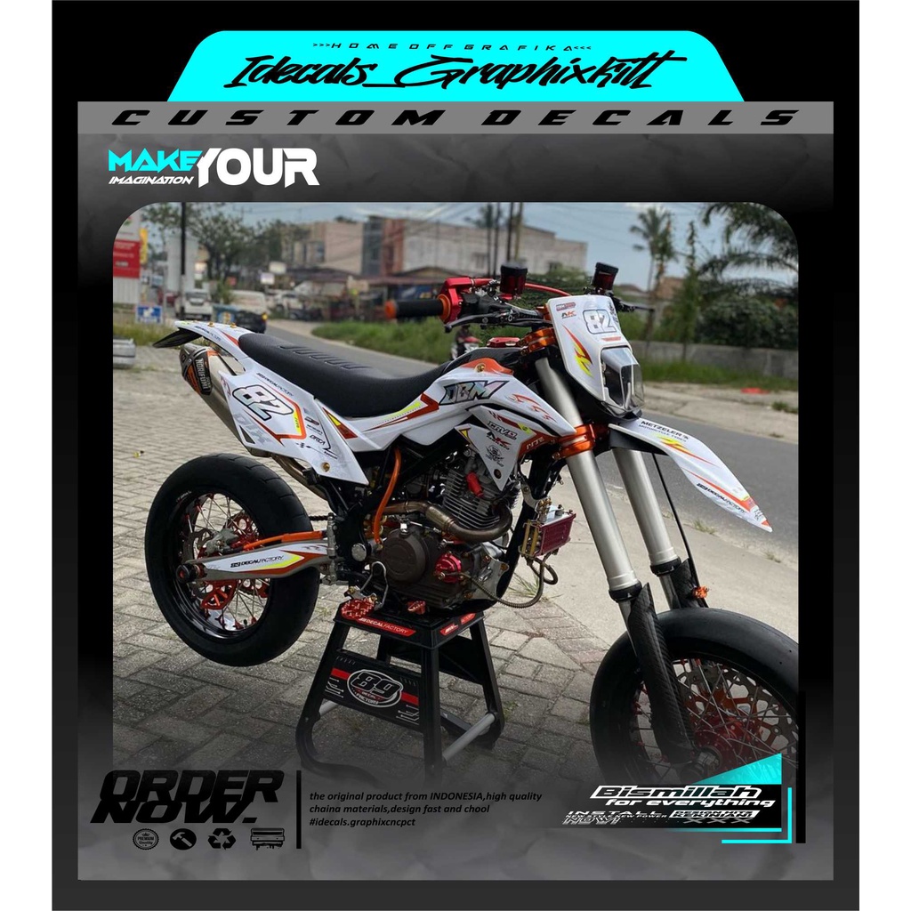 Jual 00341 sticker decals fullbody kawasaki dtracker tema garis ...