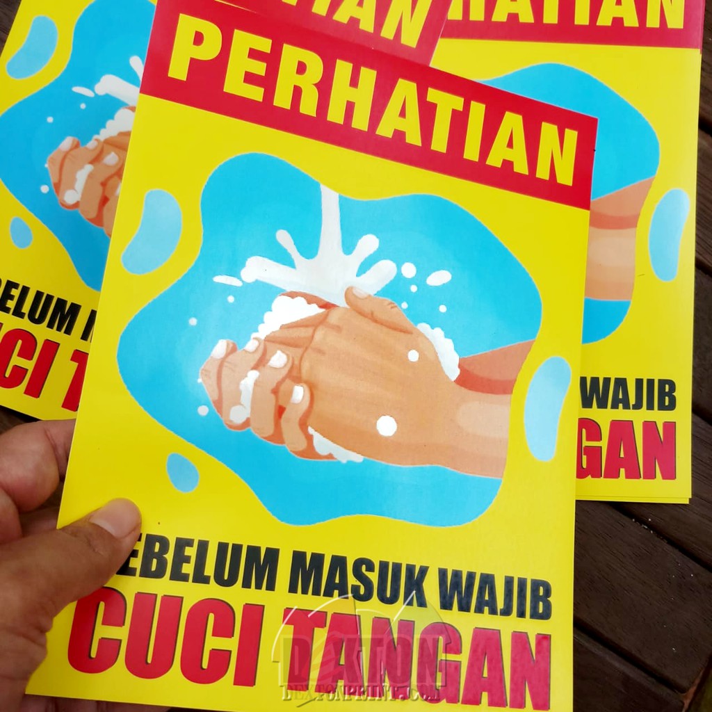 Jual Stiker Sticker Label Cuci Tangan protokol kesehatan prokes covid ...