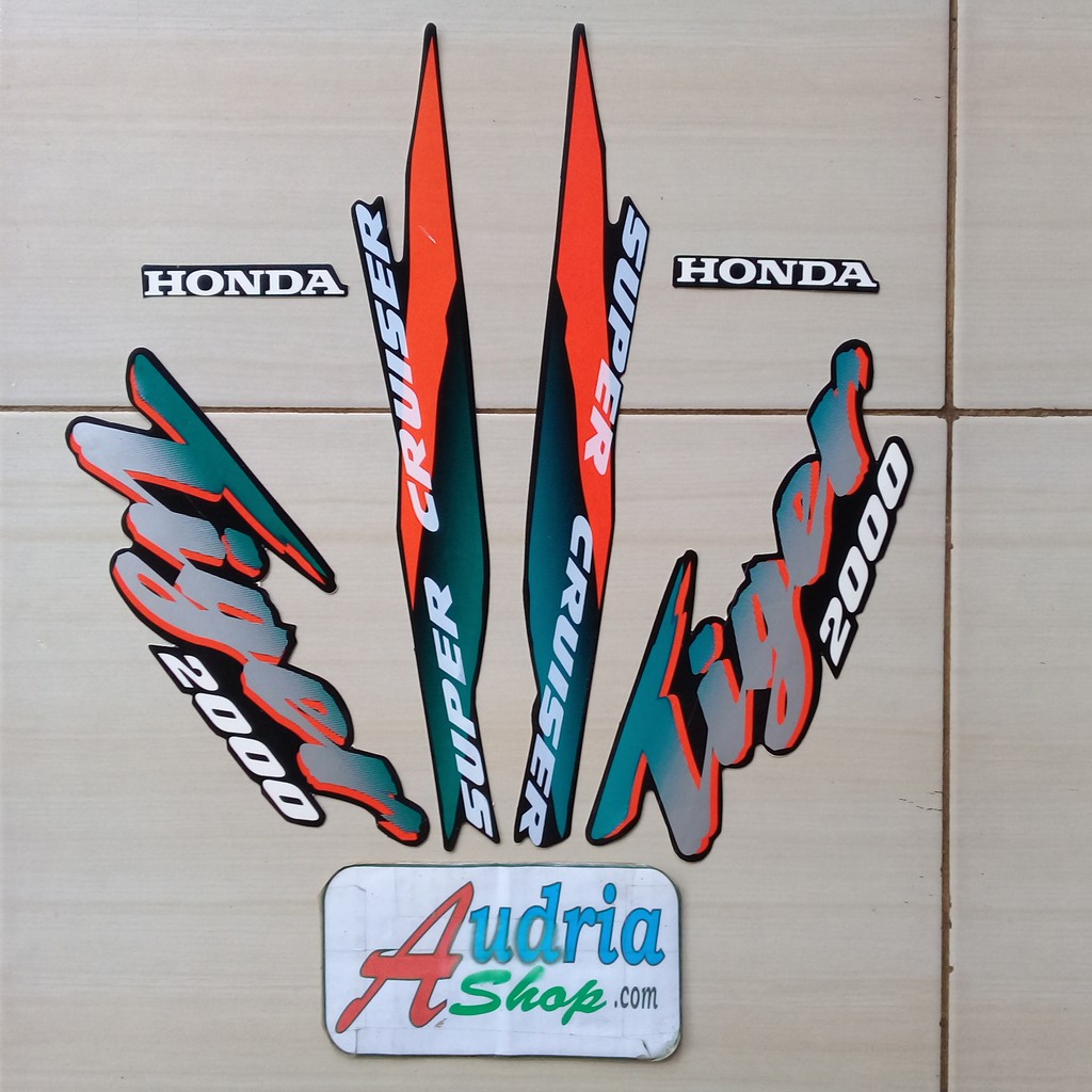 Jual Stiker Striping Stripping Motor Honda Tiger 2000 Full Hitam-Hijau ...