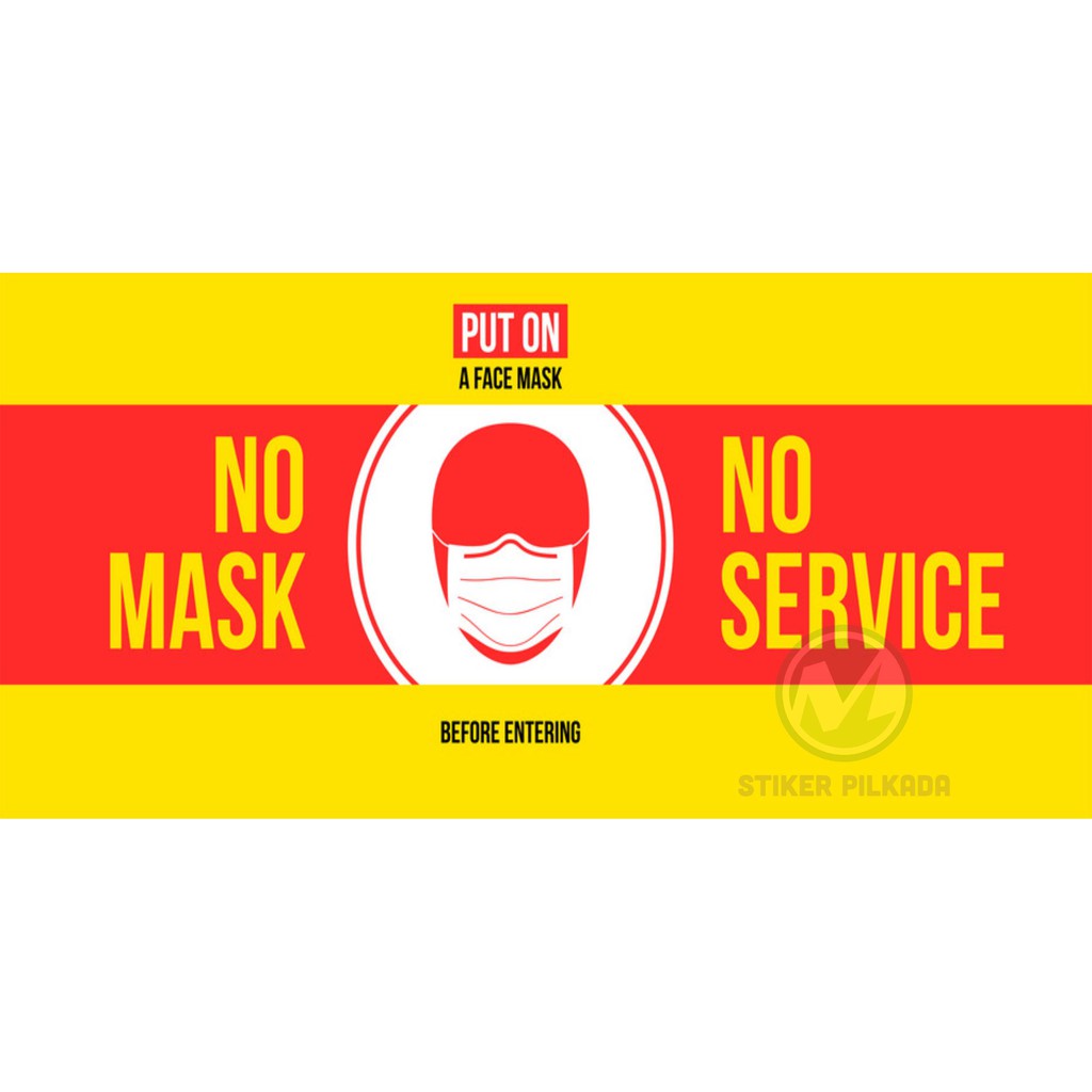 Jual sticker vinyl no mask no service 30x15cm | Shopee Indonesia