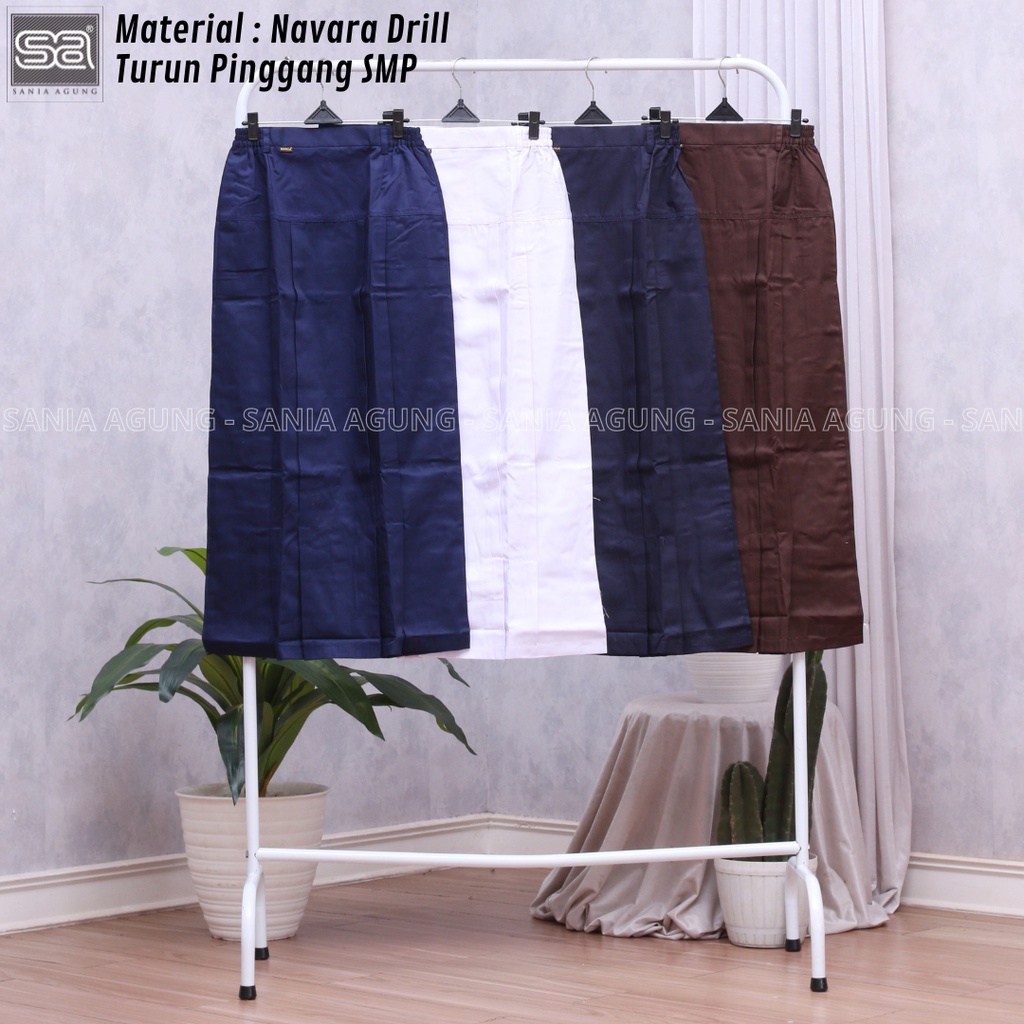 Jual Seragam SMP MTS Rok Sekolah Panjang Model Turun Pinggang Biru OSIS ...