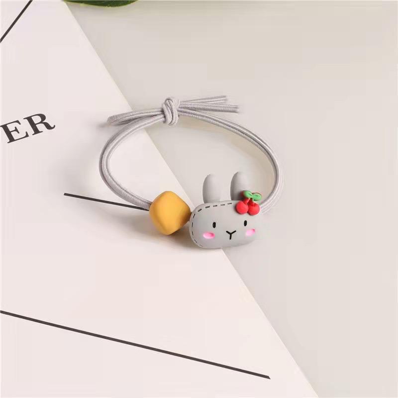 Jual Ikat Rambut Motif Korea Gambar muka Kelinci lucu , ikat rambut ...