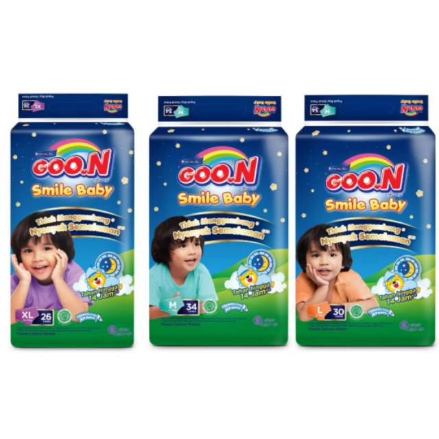 Jual Goon Smile baby Night Pants XL26 / L30 / M34 Goon Smile Baby XL 26 L 30 M 34 | Shopee Indonesia