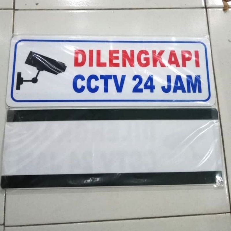 Jual Akrilik Plat CCTV 24 JAM Plat Lambang Sign Tulisan Rambu Camera ...