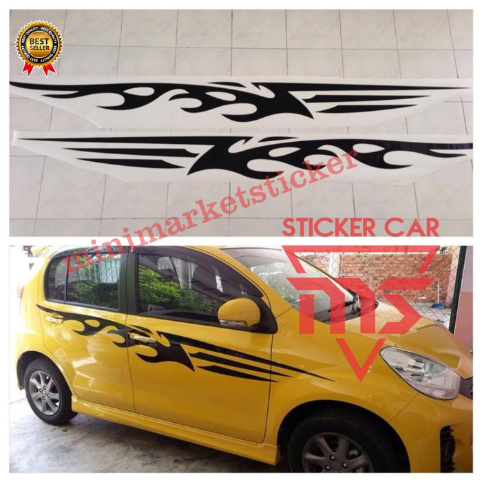 Jual stiker ayla sticker mobil daihatsu ayla list tribal Keren | Shopee ...