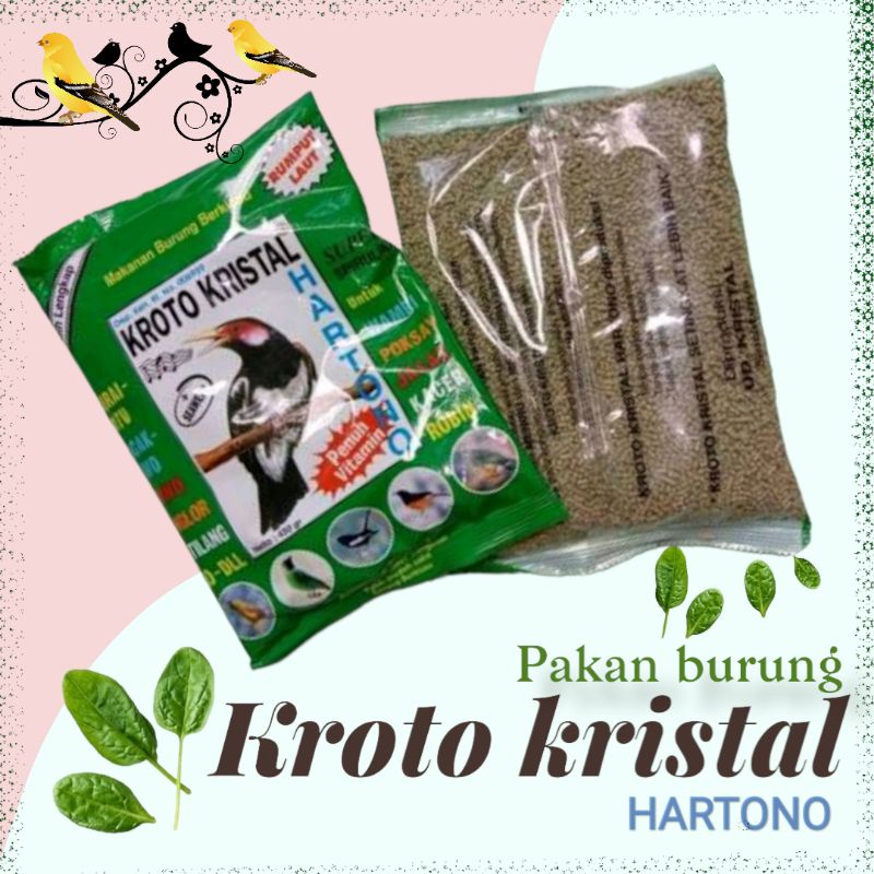 Jual Kroto kristal hartono pakan burung hijau 450 gram | Shopee Indonesia
