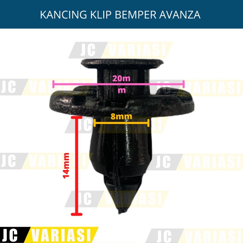 Jual KANCINGAN KLIP BEMPER AVANZA GRILL FENDER | Shopee Indonesia