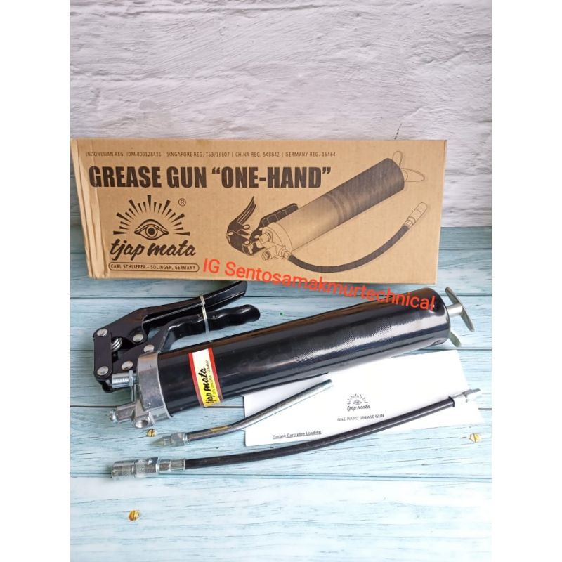 Jual TJAP MATA 500 CC Hand Grease Gun Pompa Gemuk Satu Tangan 500cc ...