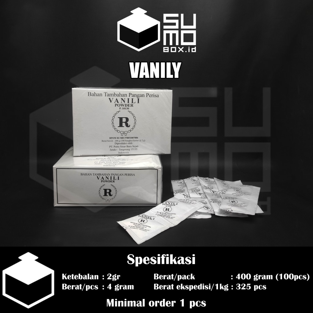 Jual Vanilli bubuk sachet eceran vaneli vanili powder R 2gram | Shopee ...